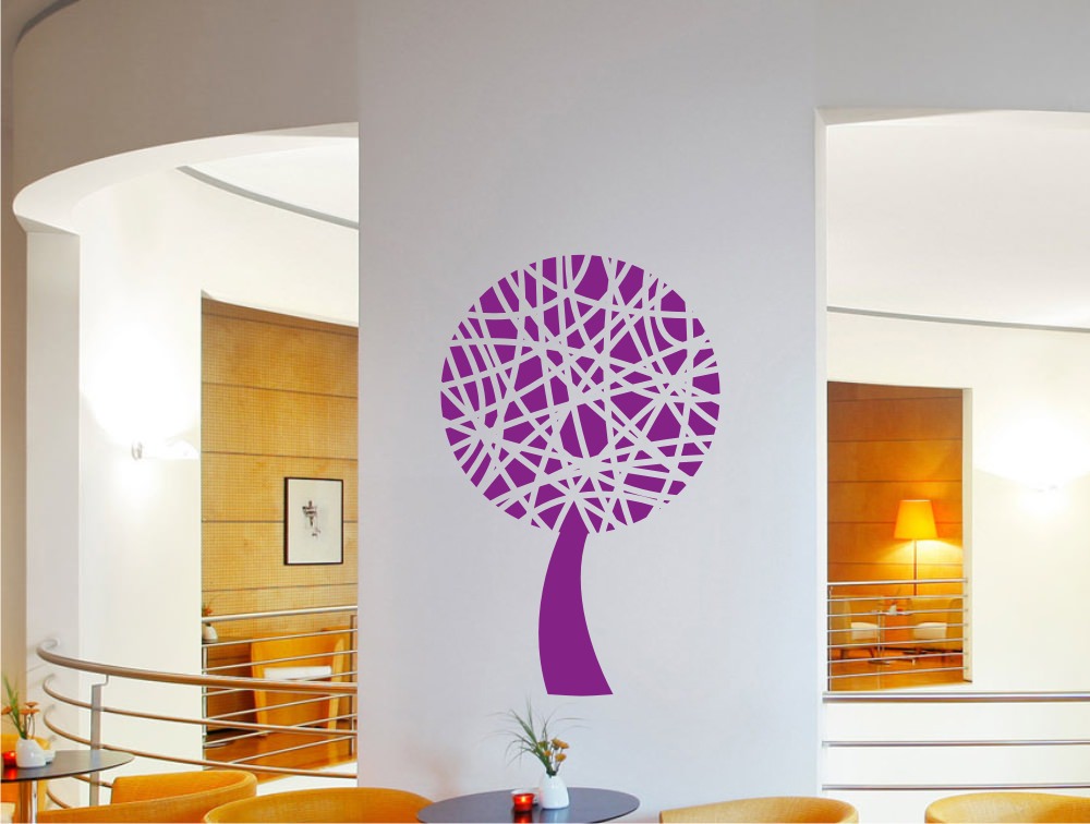 StickONmania.com | Vinyl Wall Decals | Abstract Lines Tree Sticker